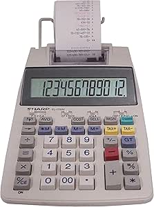 Sharp EL-1750V Two-Color Printing Calculator 2 Lines/Sec 3" Black/Red ...