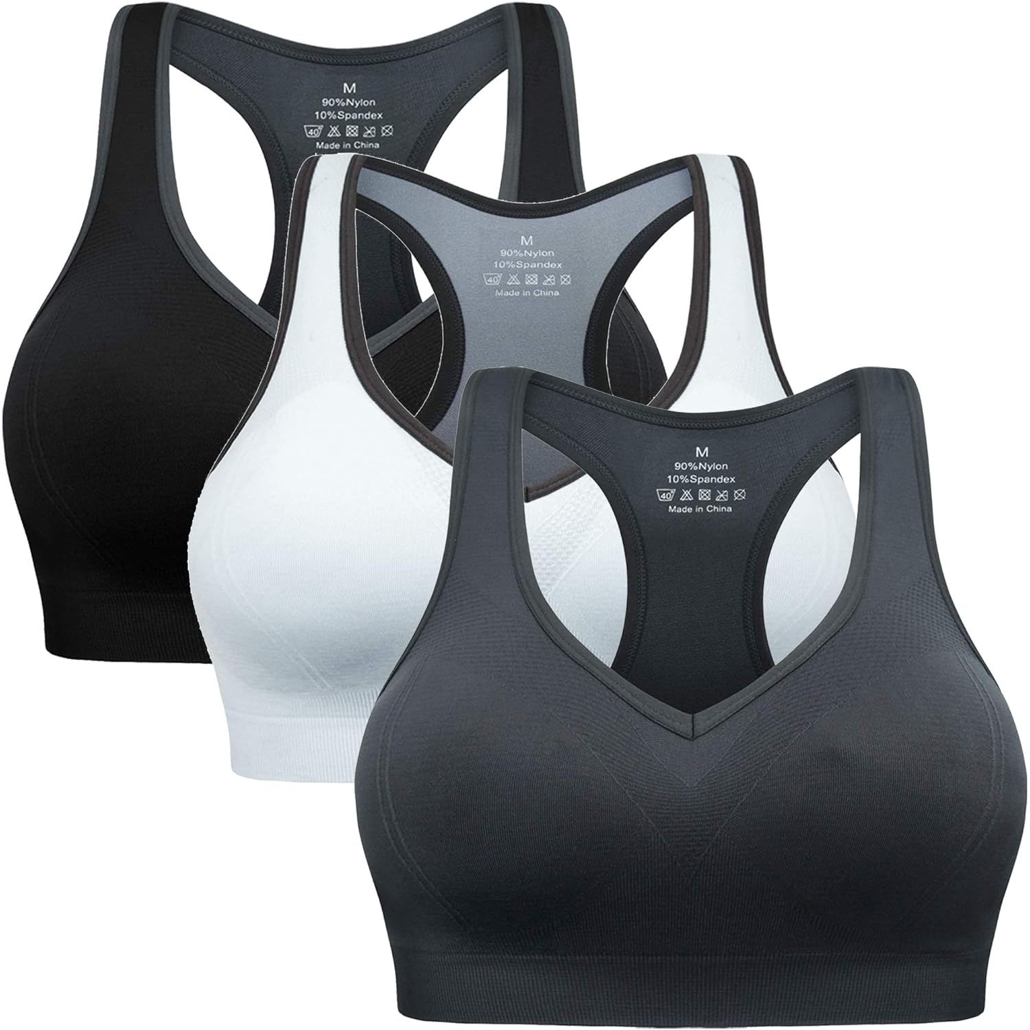 Buy GXXGE Padded Racerback Sports Bras for Women High Impact Workout ...