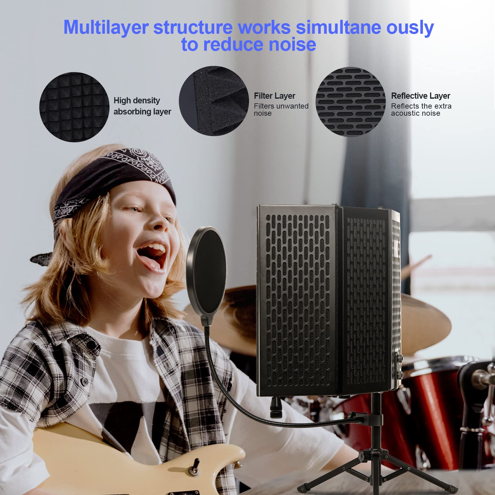 Mua Dmsky Recording Microphone Isolation Shield with Pop Filter ...