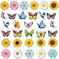 Amazon.com: 40 Pcs Spring Ornaments for Small Tree Wooden Flower ...