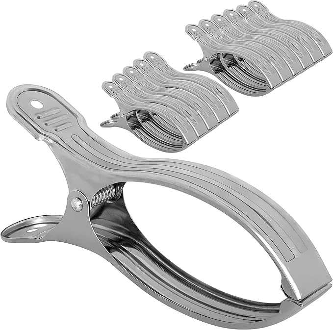 Amazon.com: Dseap Towel Clips: 6 1/4”L, 12 Packs, Jumbo Stainless Steel ...