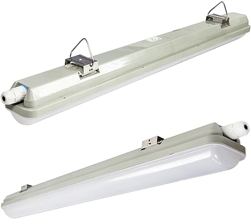 45W 5ft Industrial LED Batten Tube Light Surface Mount or Hanging IP ...