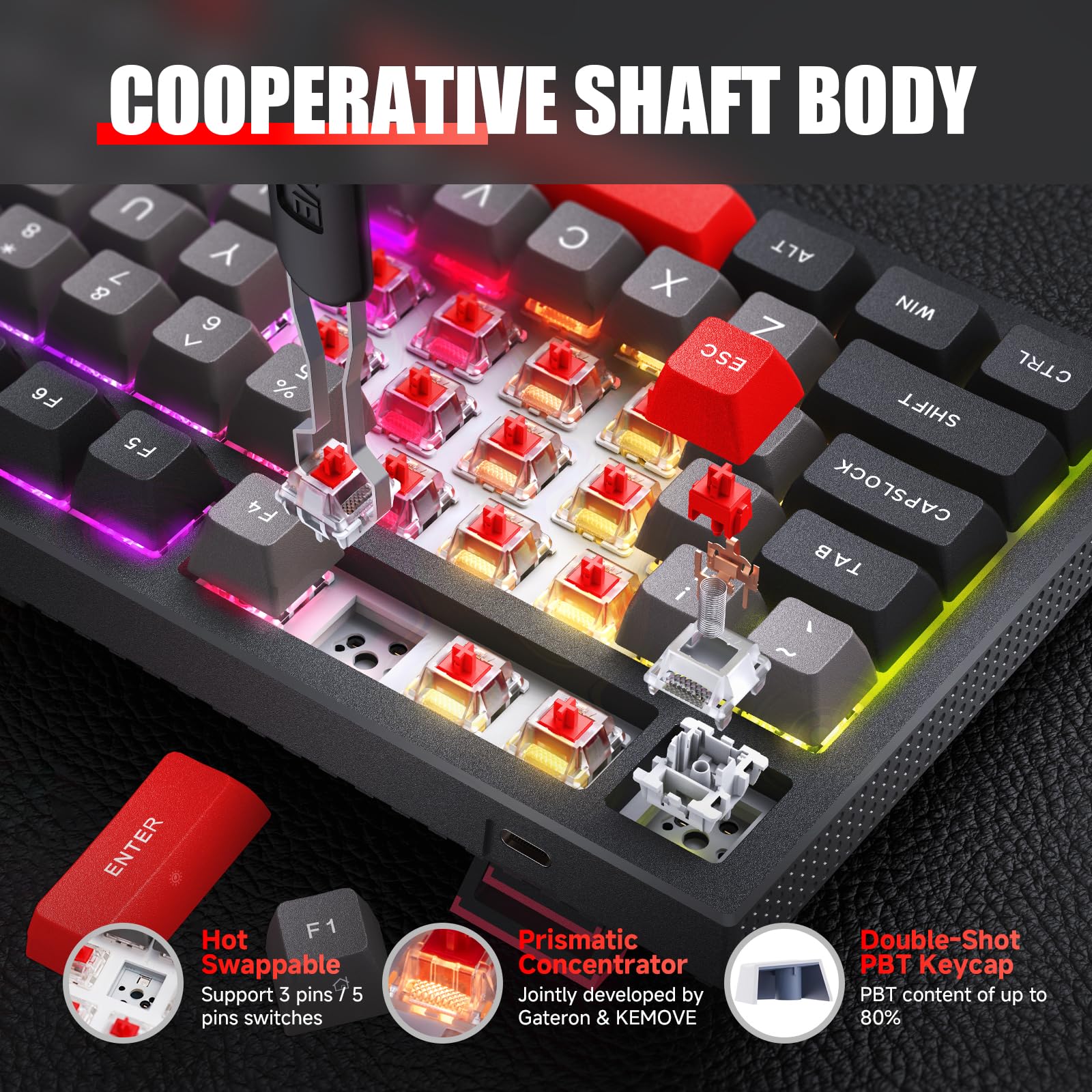 Mua KEMOVE K98 Wireless Gaming Mechanical Keyboard with BT5.0/2.4G/Type ...