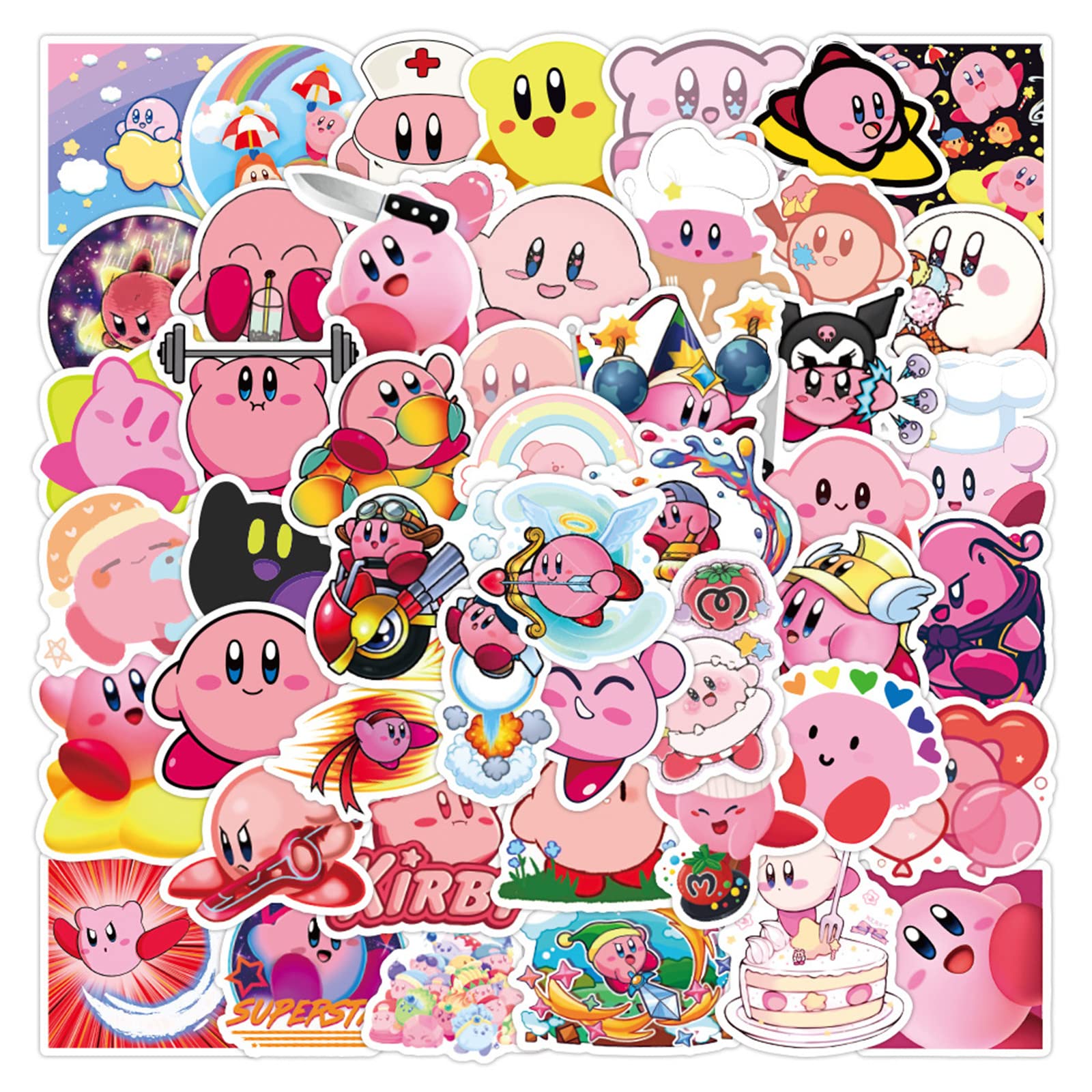 Mua 50pcs Cute Cartoon Gaming Kirby Stickers for Kids Teens, Game Kirby ...