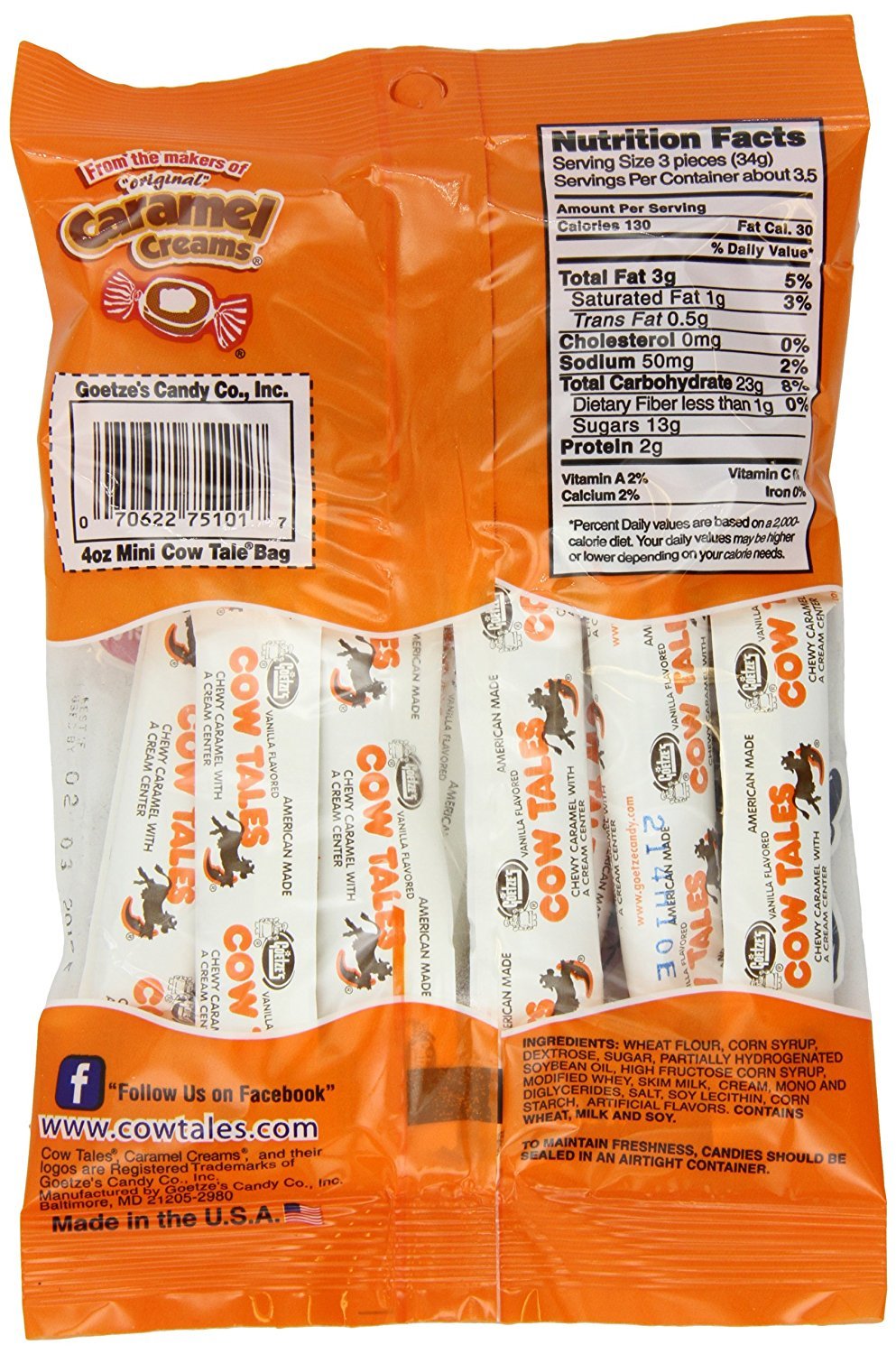 Mini Cow Tales Nutrition Facts - Farm House