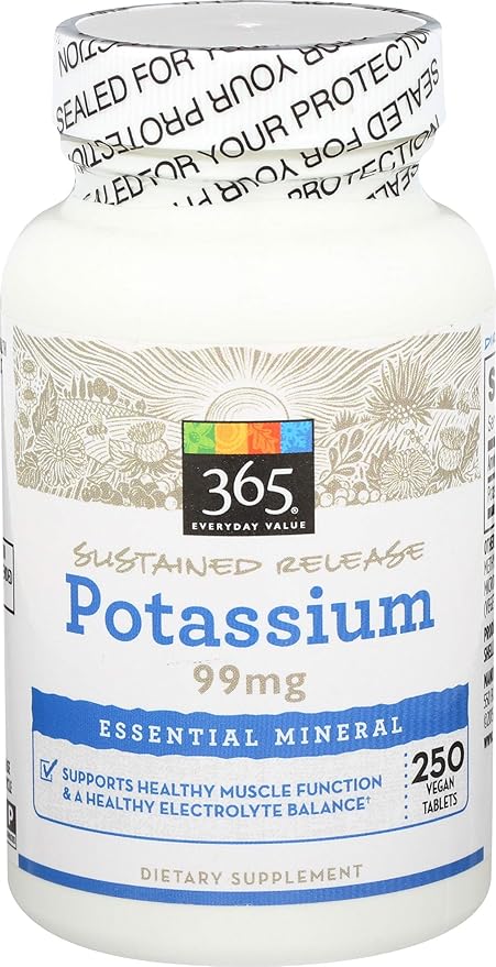 Amazon.com: 365 Everyday Value, Potassium 99mg, 250 ct: Health ...