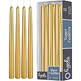 Amazon.com: 12 Pack Tall Metallic Taper Candles - 12 Inch Gold Painted ...