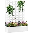 Amazon.com : Elevens Metal Planter with Trellis, Trellis with Planter Box & Privacy Screen ...