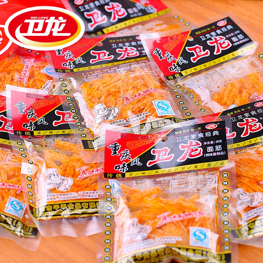 Amazon.com: Chaoshan@wei Long Latiao Spicy Gluten New Package (340g(68g ...