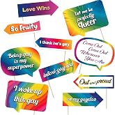 Amazon.com: Big Dot of Happiness Love is Love LGBTQ Rainbow Glasses ...