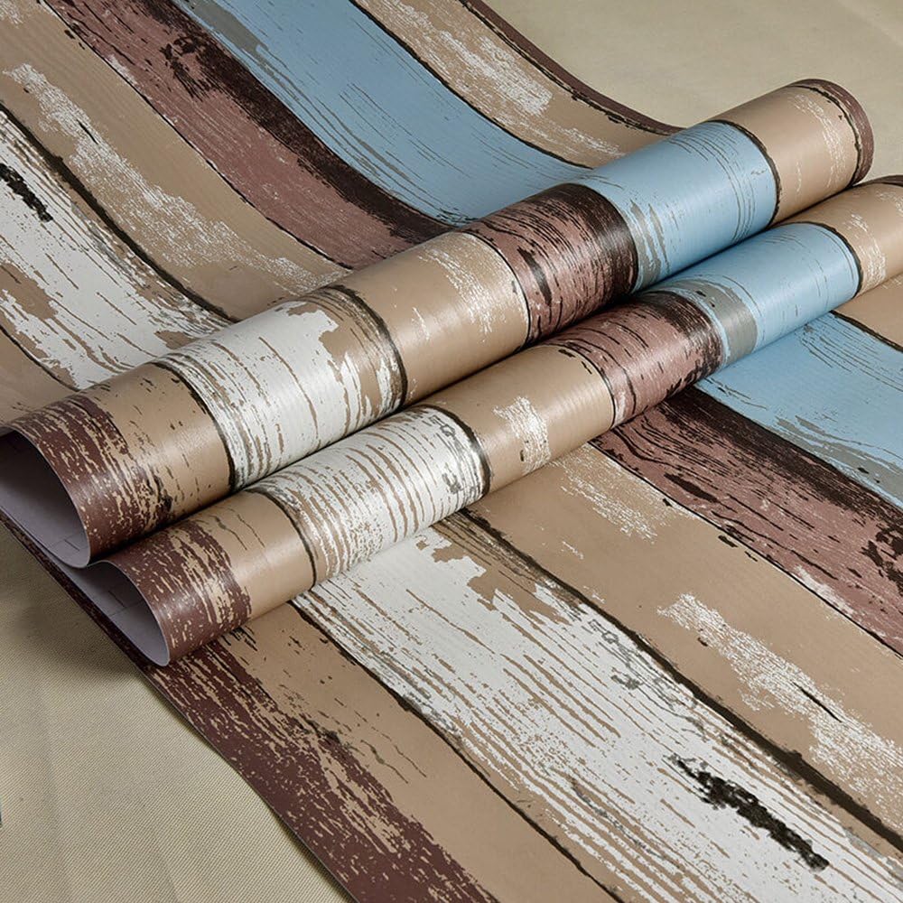 GLOW4U Decorative Wood Panel Pattern Contact Paper Self Adhesive Shelf ...