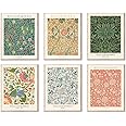 Amazon.com: TWNSLLA William Morris Wall Art Prints Set of 6, Abstract William Morris Exhibition ...