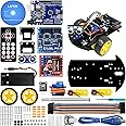 Amazon.com: LAFVIN Smart Robot Car 2WD Chassis Kit with Ultrasonic Module R3 Board,Remote ...