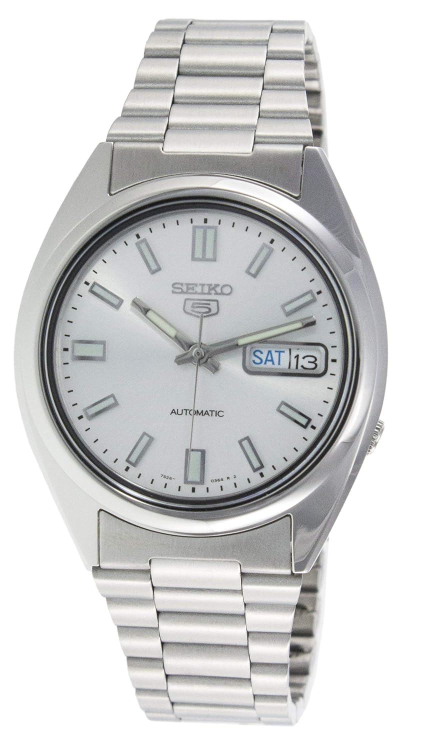 Buy Seiko Men's SNXS73K Seiko 5 Stainless Steel Siver Dial Watch Online ...