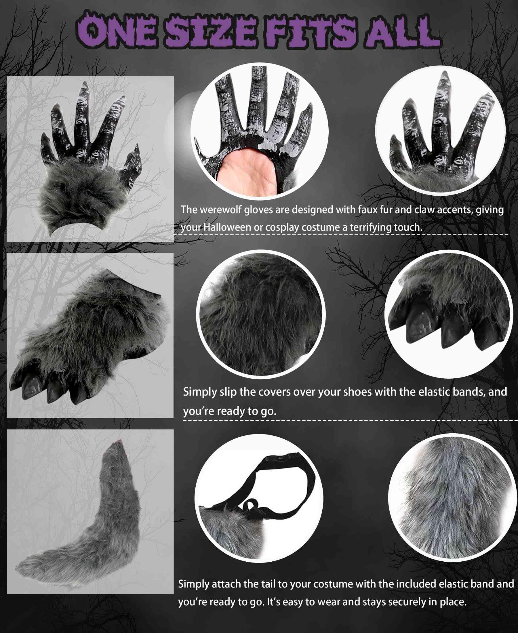 Nalmits Halloween Werewolf Costume For Boys, Deluxe Howling Wolf Suits ...