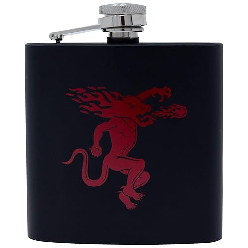 Fireball Cinnamon Whisky Dragon Logo Flask in Kuwait | Whizz Flasks