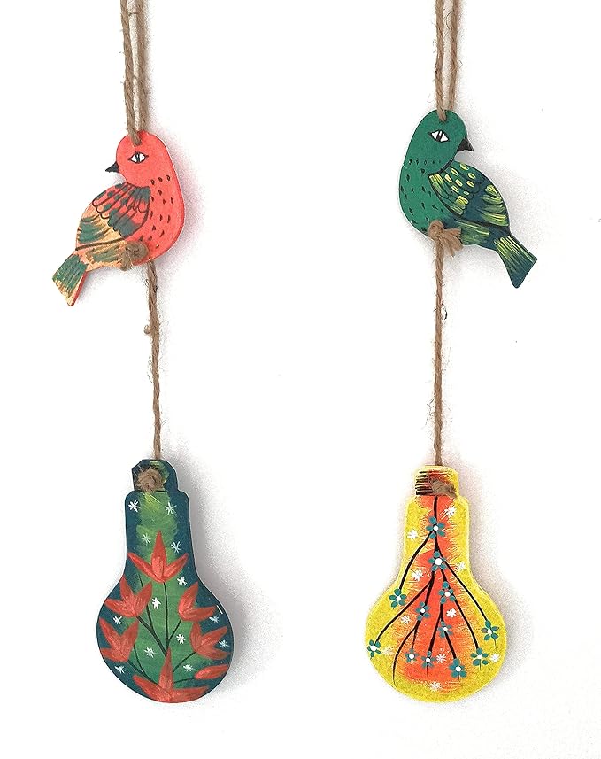 Aaryaovation Wooden Handicraft Decorative Wall Hanging (Set of 2 ...