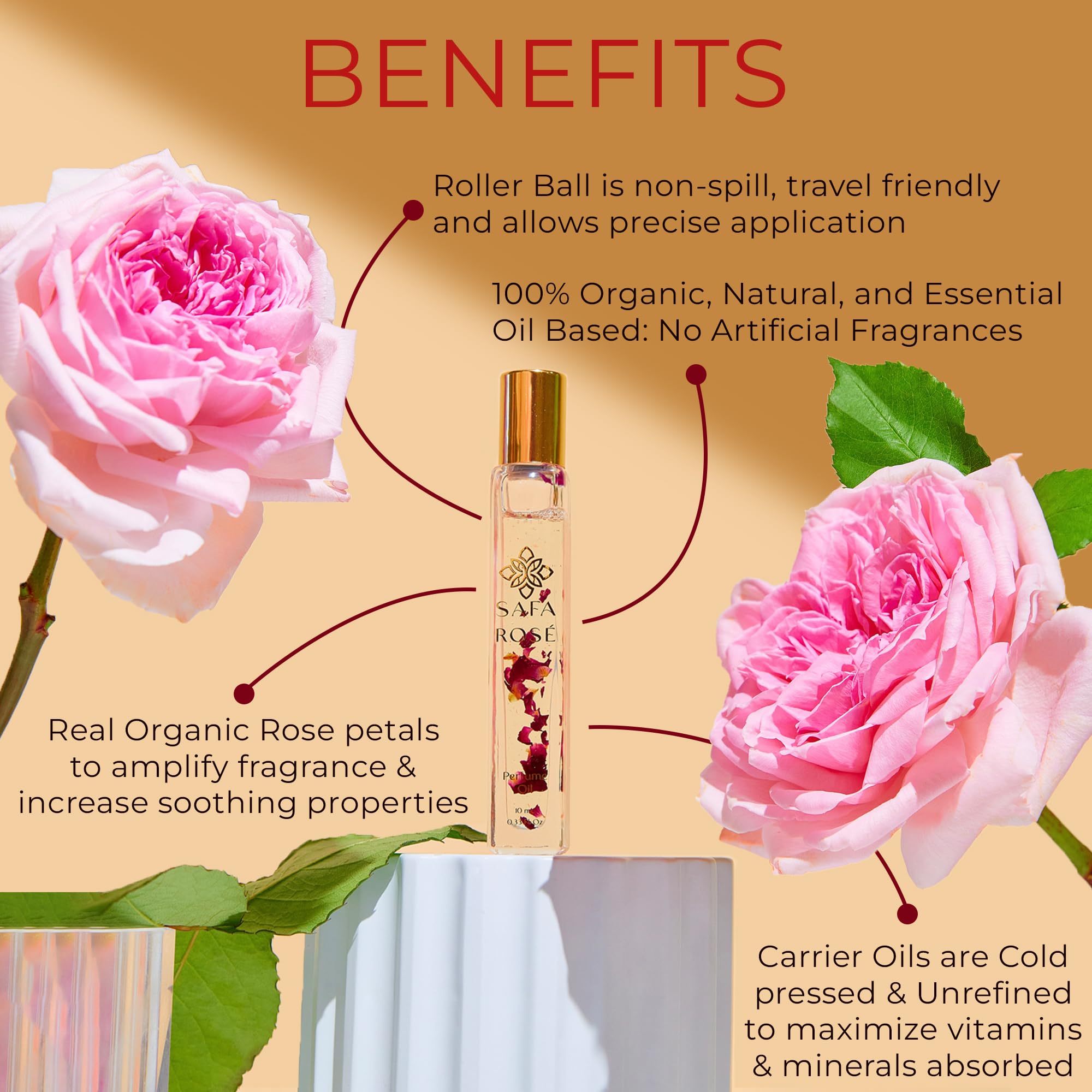 Mua SAFA Rosé Fragrance Oil Roller (No Alc) Bulgarian Damask Rose Scent ...