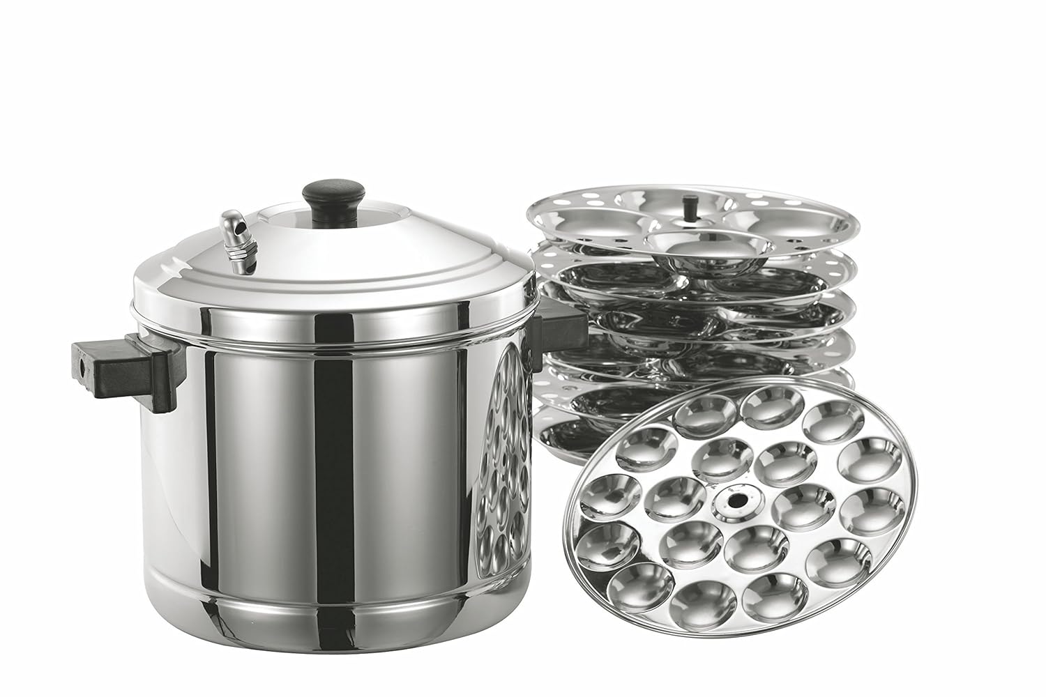 Buy Butterfly Stainless Steel Idly Cooker with 4 Plates, 6 Piece Silver ...