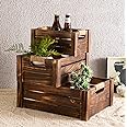 Amazon.com: TIMRIS Set of 3 Rustic Wood Nesting Crates, Farmhouse ...