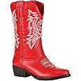 Amazon.com | Classic Women's Red Cowgirl Boots | Costume Boots Size 11 | Mid-Calf