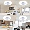 KAMLAM 24" Bladeless Ceiling Fan with Light, Low Profile Flush Mount, 3 ...