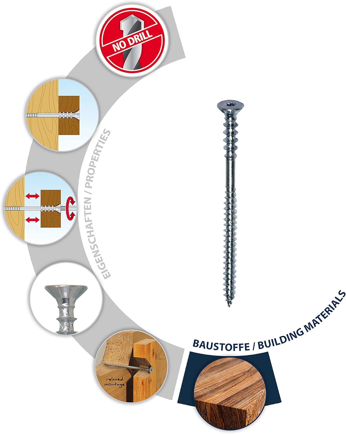 TOX adjusting screw Distance 6 x 60 mm, 100 pieces, 09010102 – BigaMart