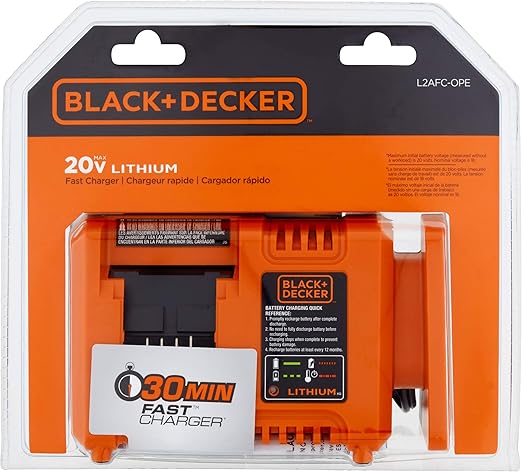 BLACK+DECKER L2ACF-OPE 20V MAX Lithium Ion Fast Charger: Amazon.ca ...