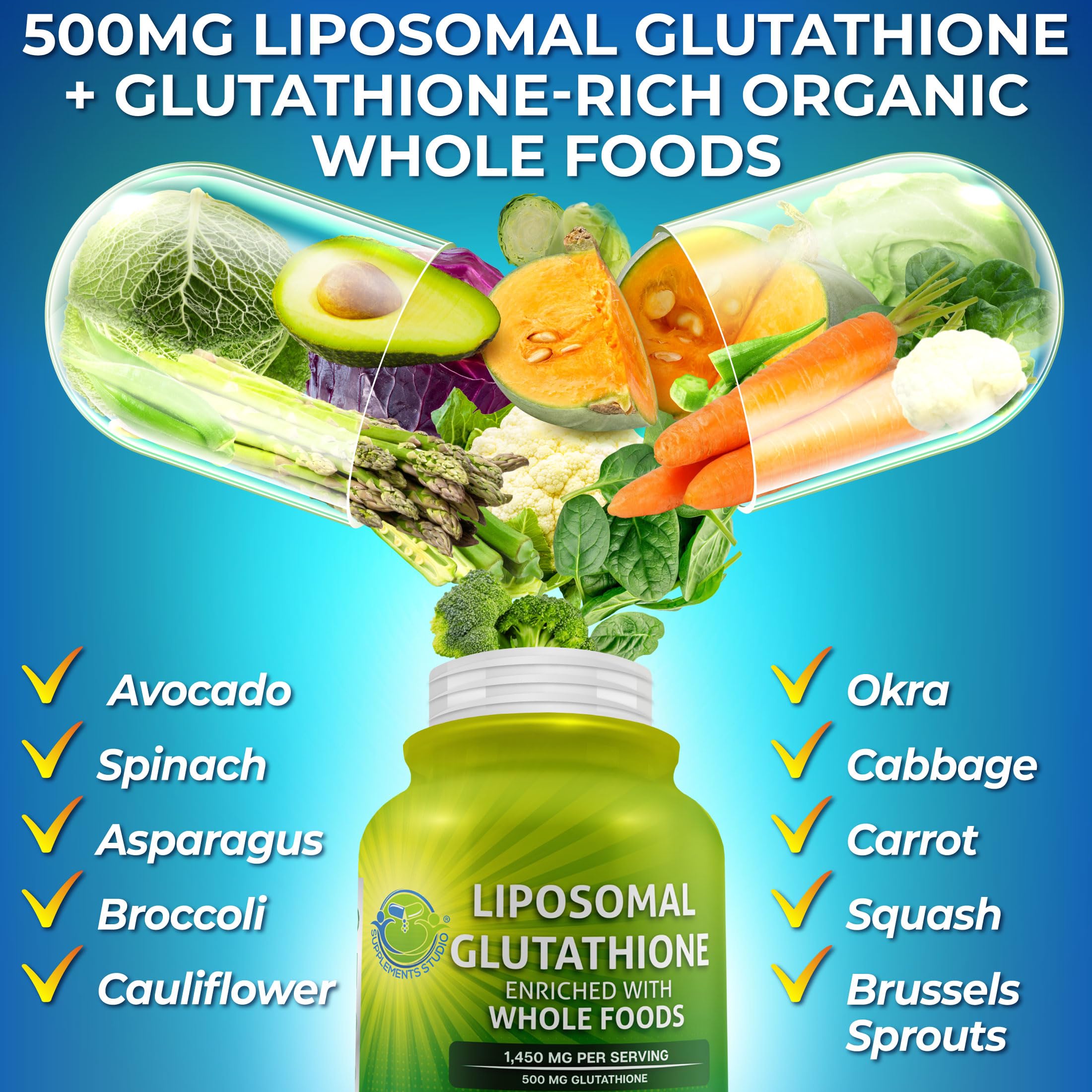 Mua Liposomal Glutathione 500mg - Active Form L Glutathione (Reduced ...