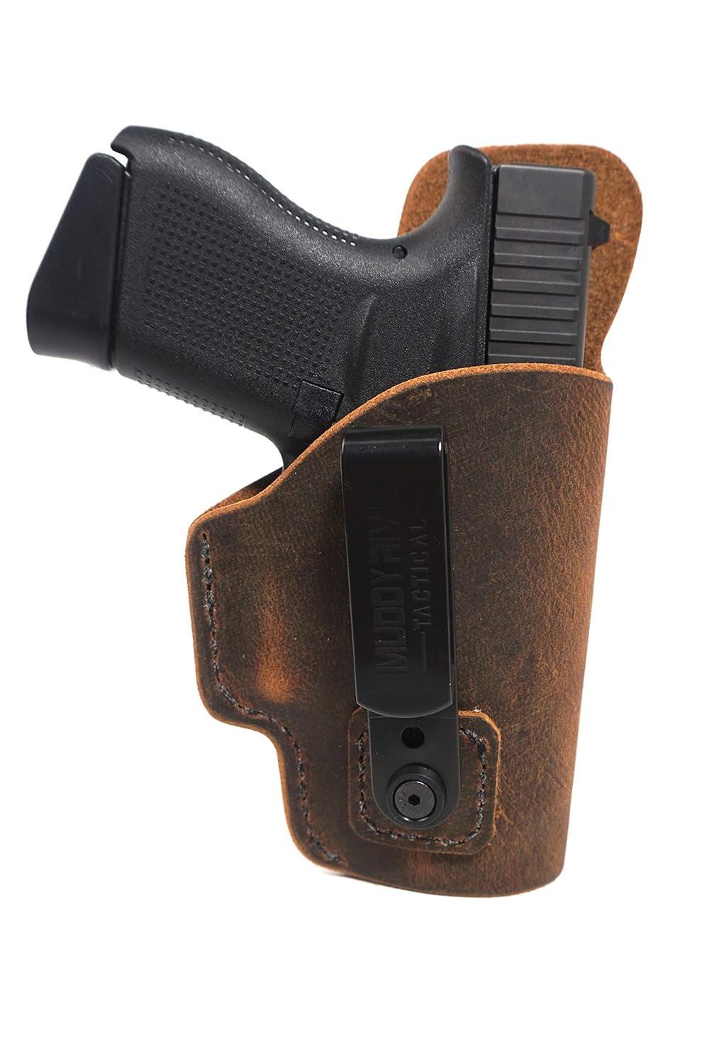 Amazon.com : Muddy River Tactical Tuckable IWB Leather Holster- Glock ...