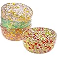 Amazon.com | Creative Co-Op Round Glass Bowl with 4 Pattern Design ...
