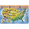 Amazon.com: Melissa & Doug USA Map Wooden Puzzle (45 pcs) : Melissa ...