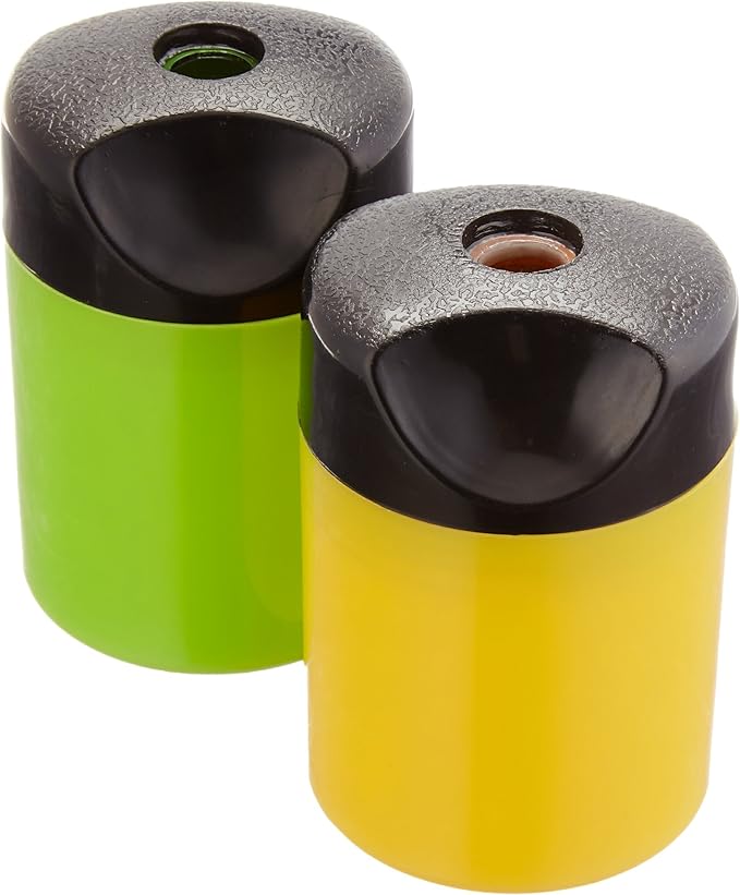 AmazonBasics - Kompakter manueller Anspitzer für Stifte, 2er-Pack ...