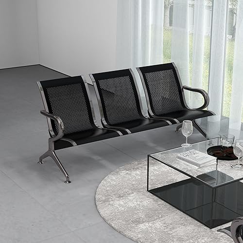 Kinsuite Waiting Room Chairs with Arms - 3-Seat Waiting Room Bench ...