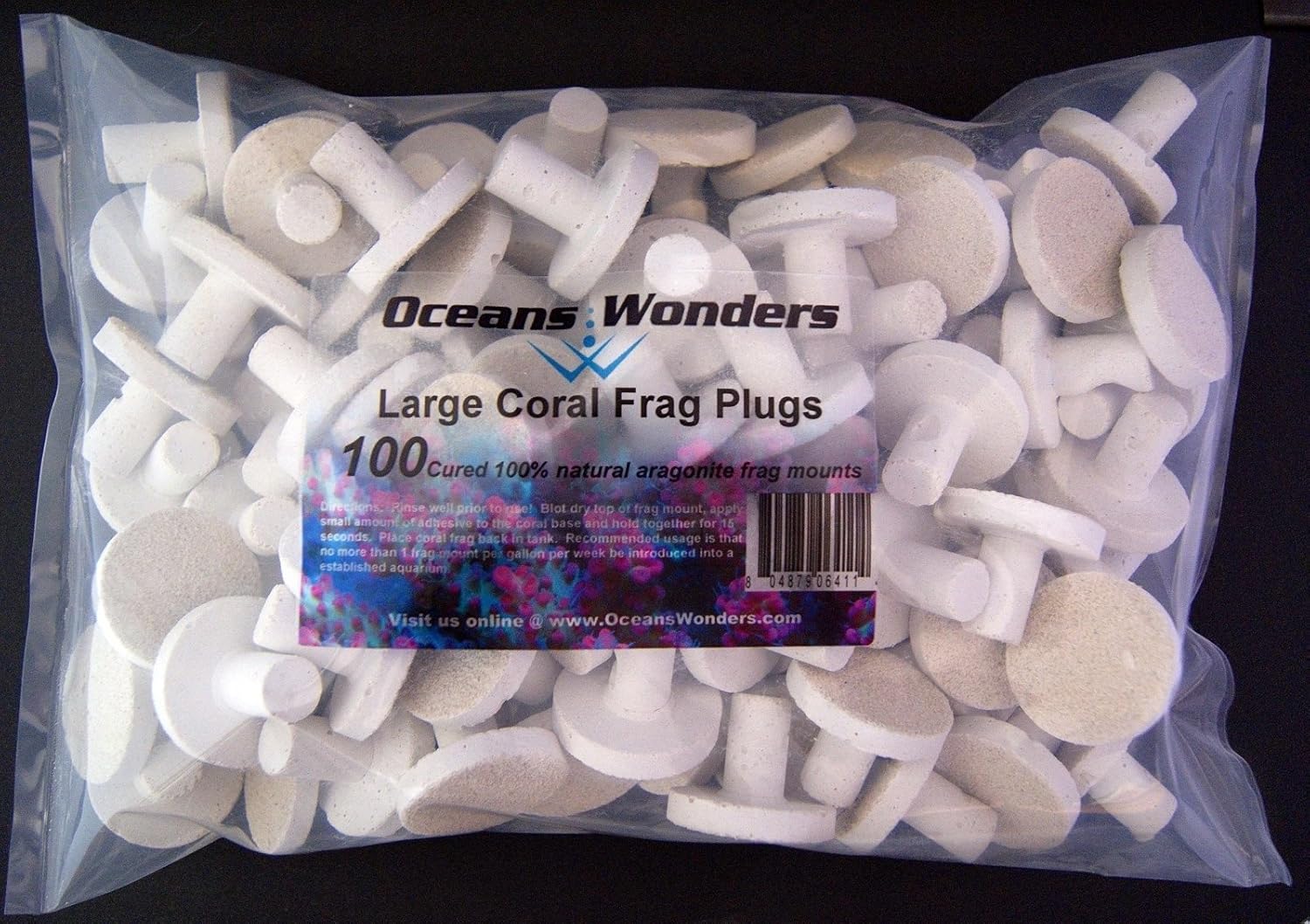Amazon.com : Oceans Wonders Large Coral Frag Plugs 100pc : Pet Supplies