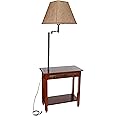 Amazon.com: Leick Rustic Slate Tile Chairside Swing Arm Lamp Table ...