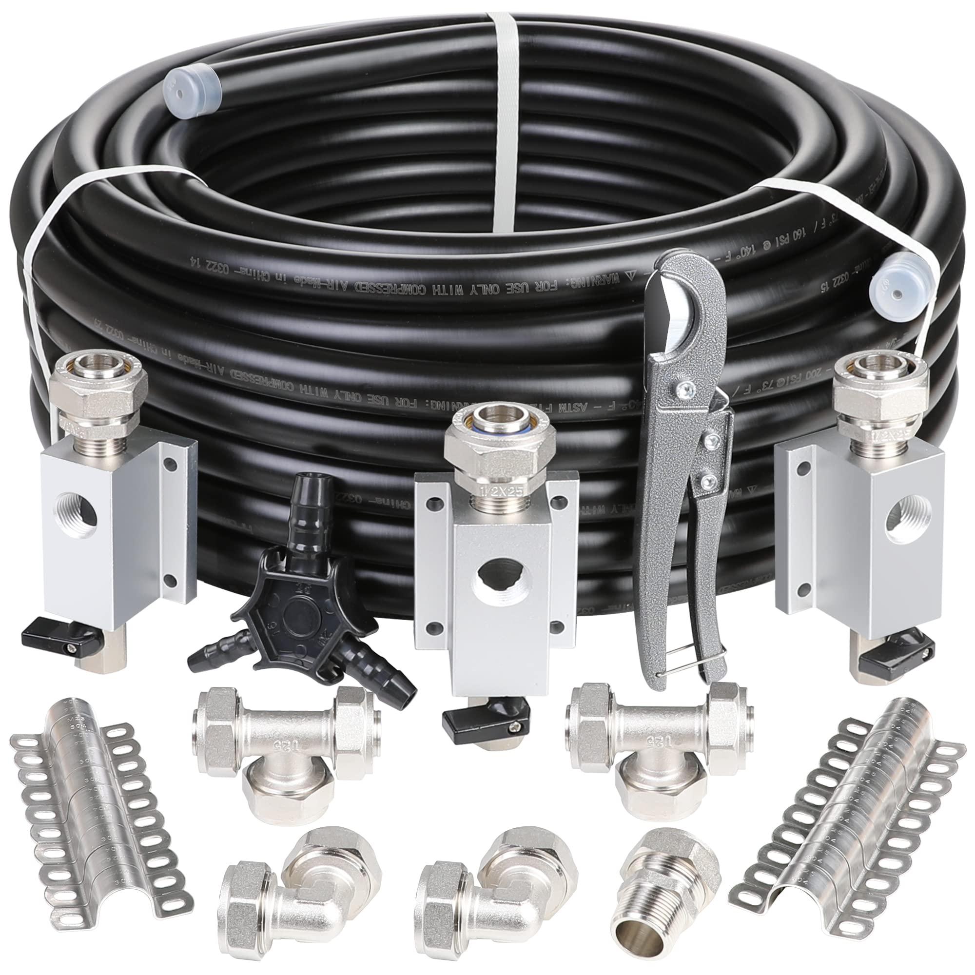 Hromee Compressed Air Piping System with 3/4 inch x 100 feet HDPE ...