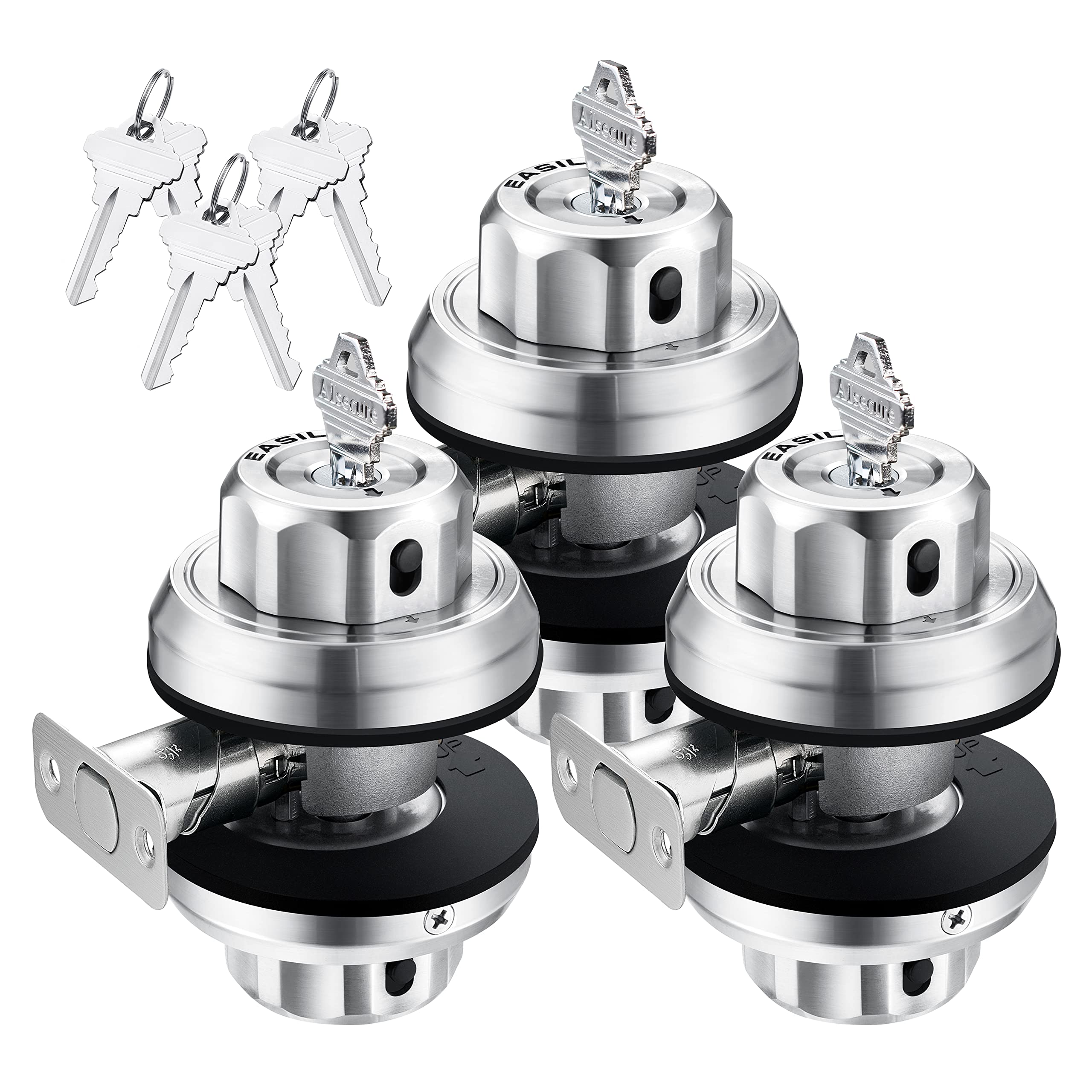 Mua EASILOK Keyless Twist to Lock Deadbolt Lock, New Lathe Finish 304 ...