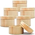 Amazon.com: Mini Wooden Round Boxes with Lid 3''x2'' Set 6 pcs - Blank ...