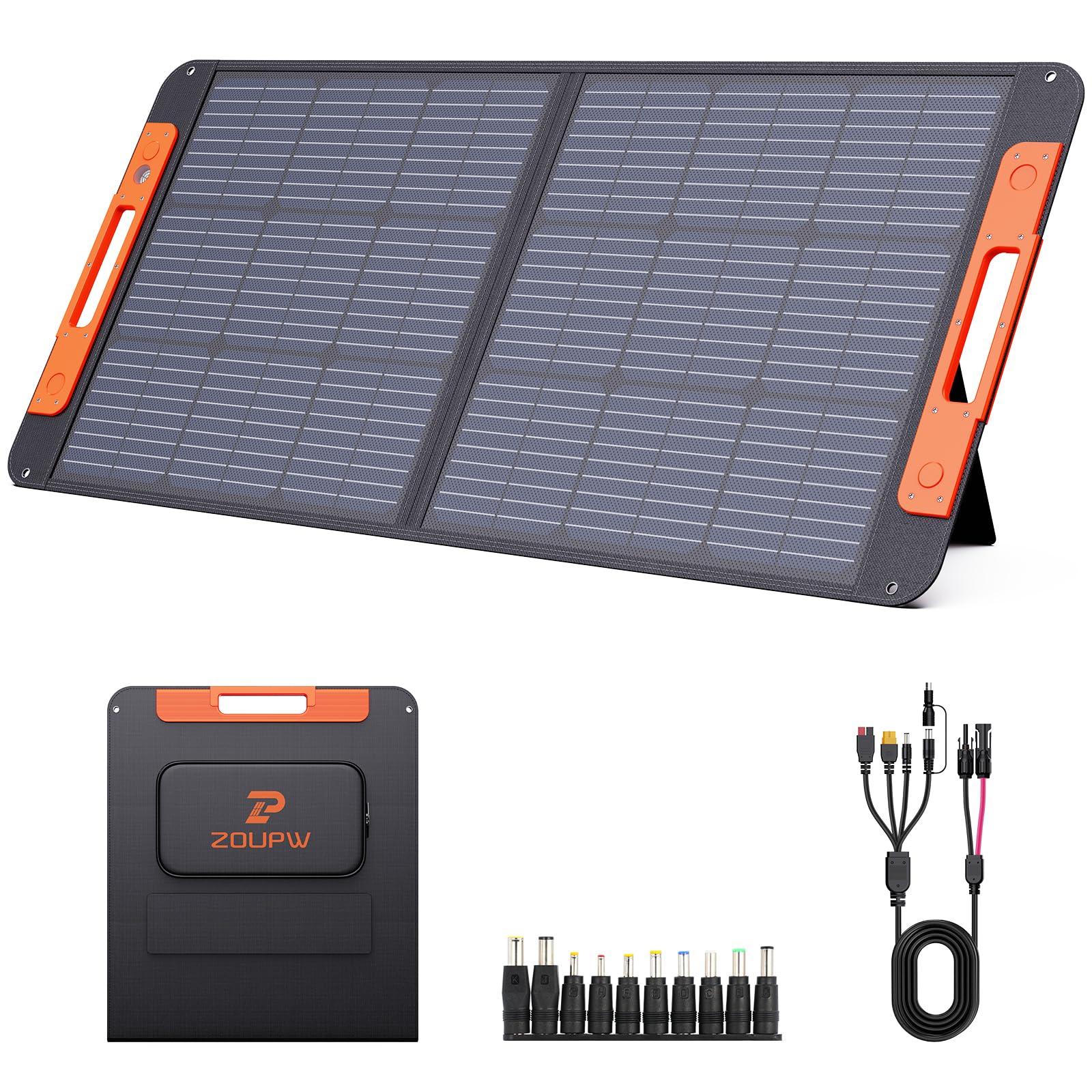 ZOUPW 100 Watt Portable Solar Panel for Power Station,Road Trip ...