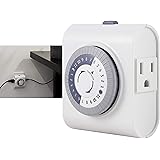 GE 24-Hour Heavy Duty Indoor Plug-in Mechanical 2 Pack, 2 Grounded ...