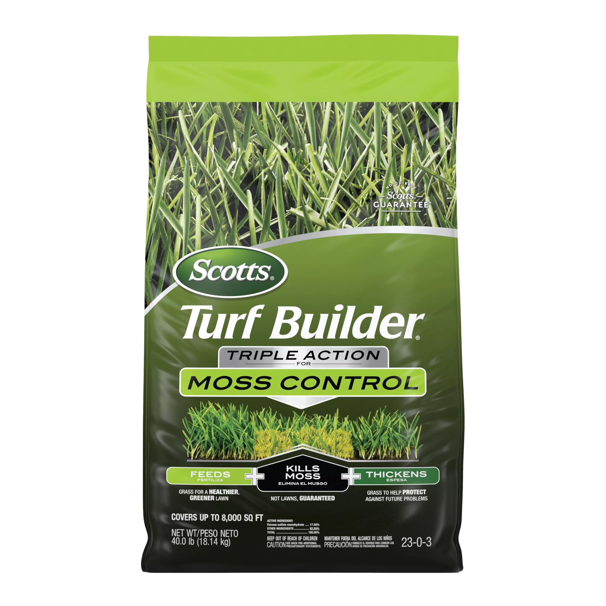 Scotts Turf Builder Triple Action for Moss Control, Moss Killer and ...