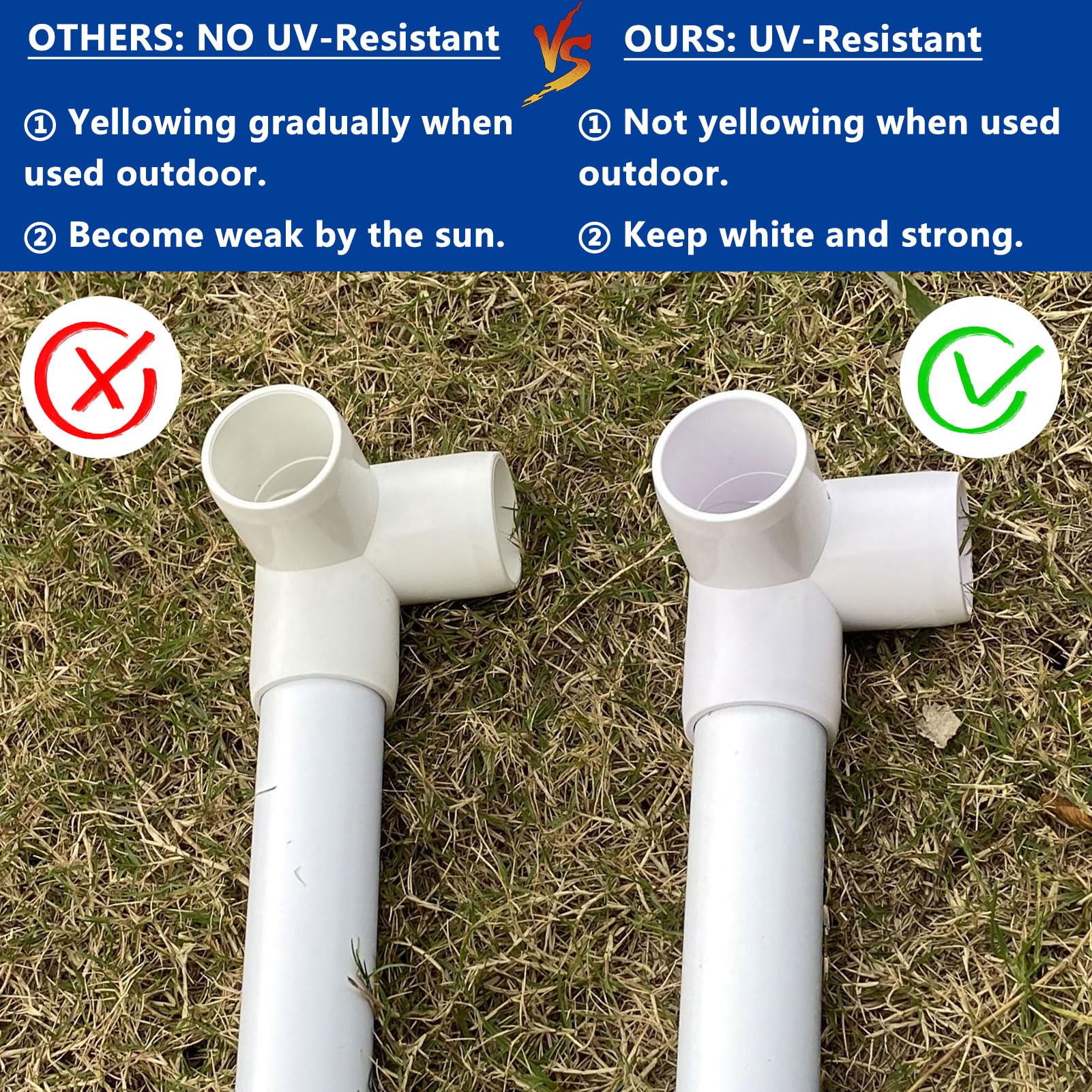 Mua letsFix 3/4" PVC Fittings 3 Way (10-Pack), Furniture Grade PVC Pipe ...