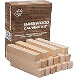 Amazon.com: BeaverCraft BW12 pcs Basswood Carving Blocks Whittling Wood ...
