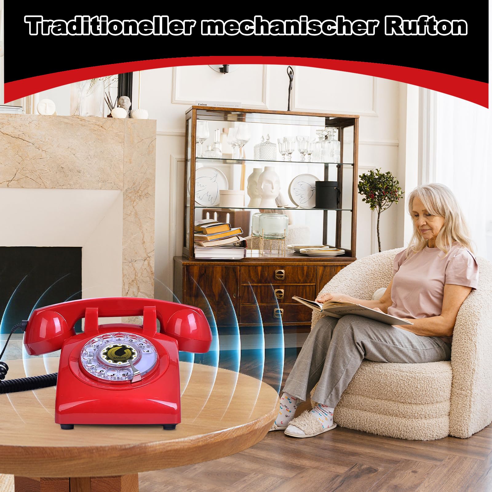 Mua Retro Rotary Dial Phone Sangyn 1960s Vintage Landline Telephone Old ...