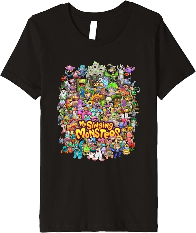 Kids My Singing Monsters: Monster Medley T-Shirt 4 Black : Amazon.ca ...