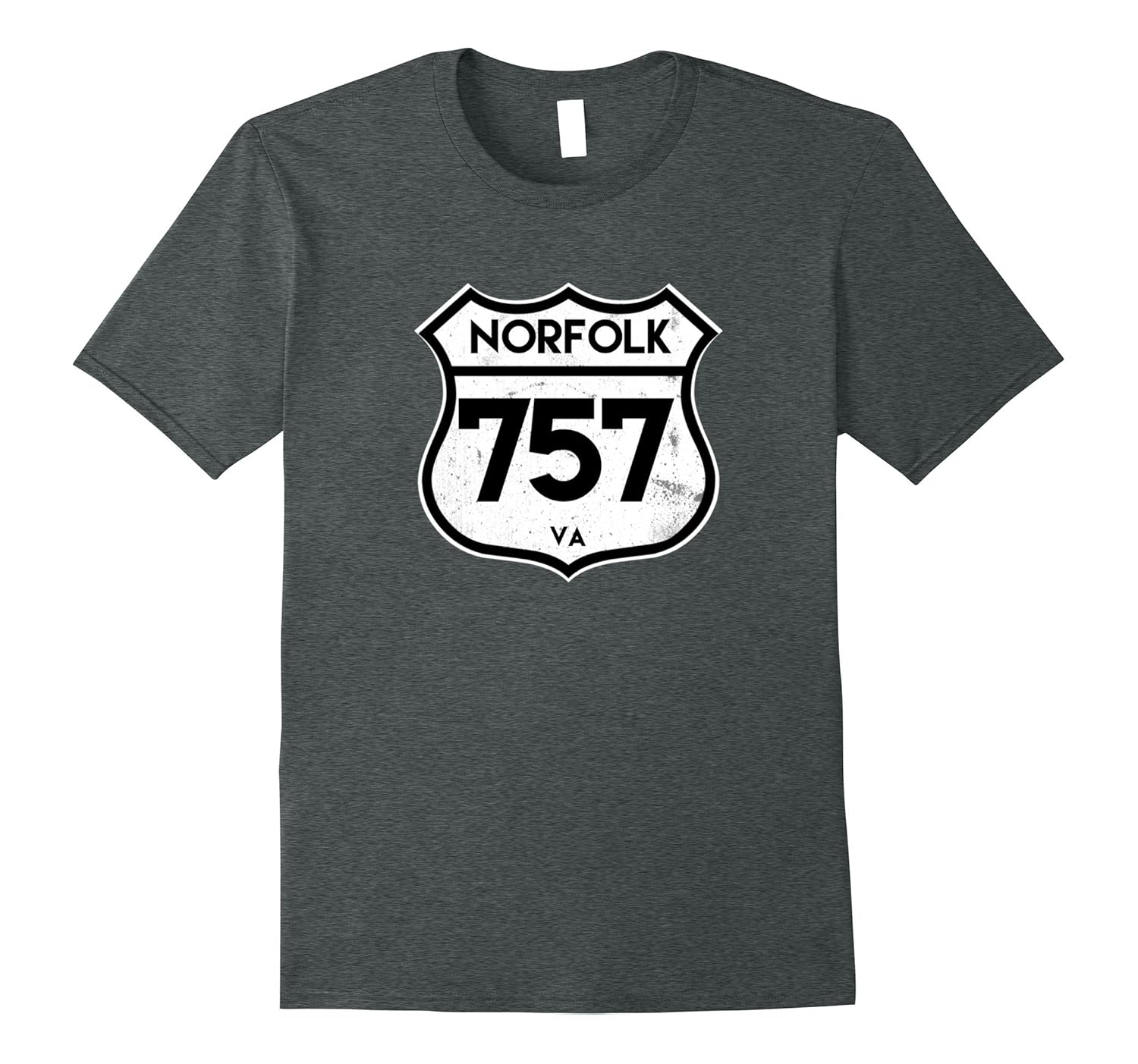 Norfolk 757 Area Code T-Shirt Vintage Road Sign Tee-PL – Polozatee