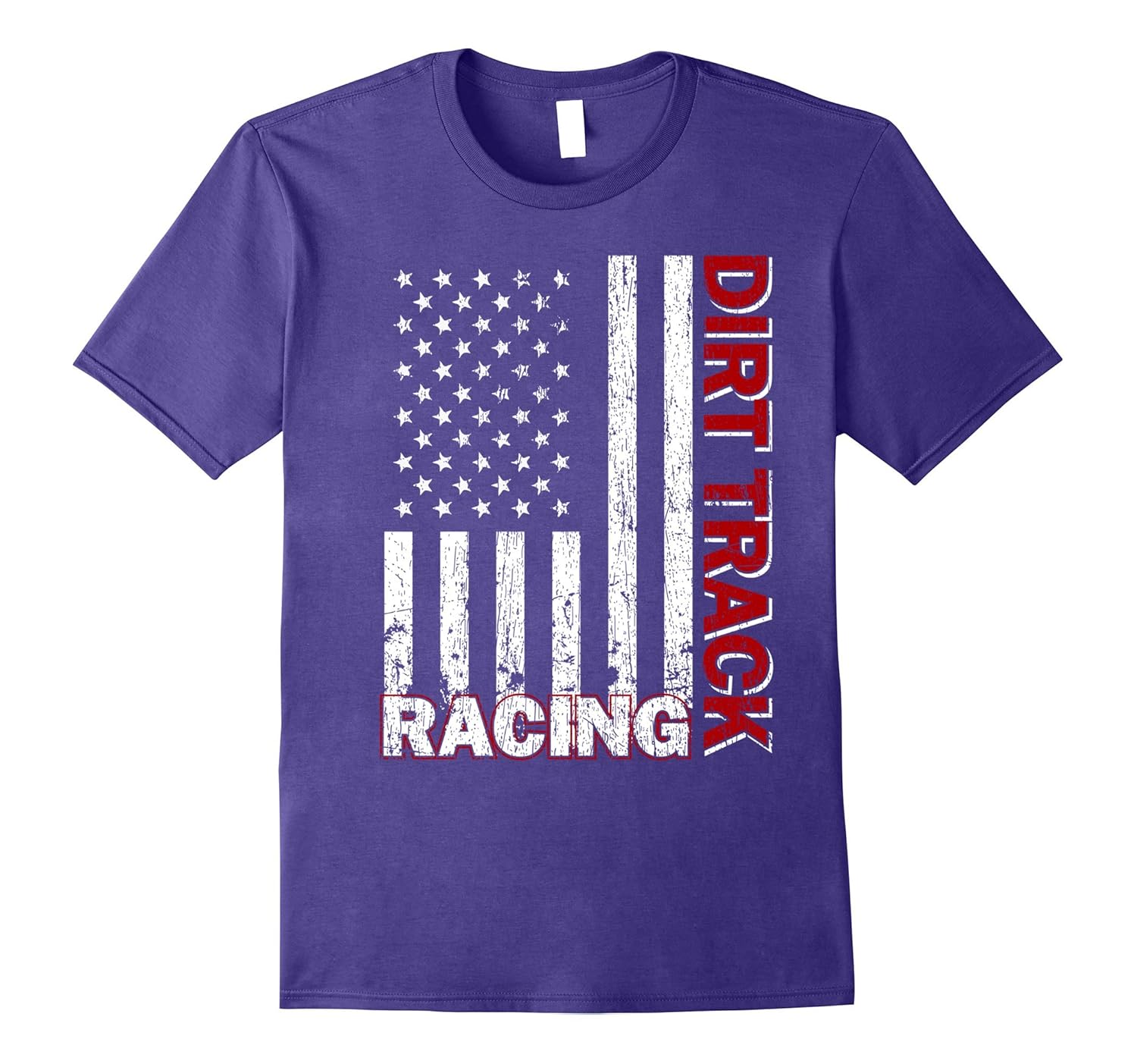 Dirt Track Racing American Flag T-Shirt Gift Shirt For Men