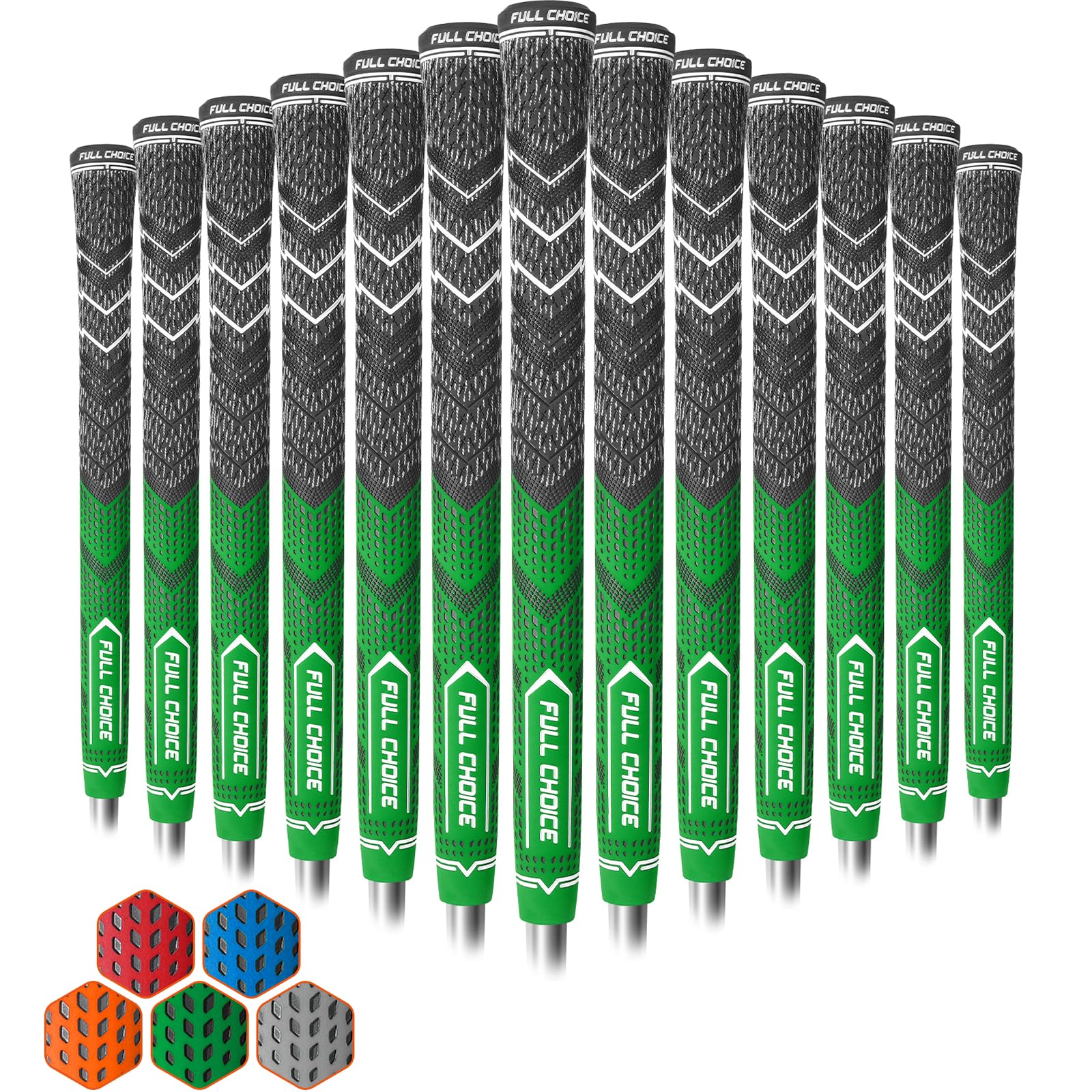 Full Choice Cross Corded Golf Grips 13 Pack, Low Taper Design, Choose ...