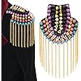Amazon.com: PH PandaHall 1 Pair Rivet Tassel Epaulets, Punk Shoulder ...